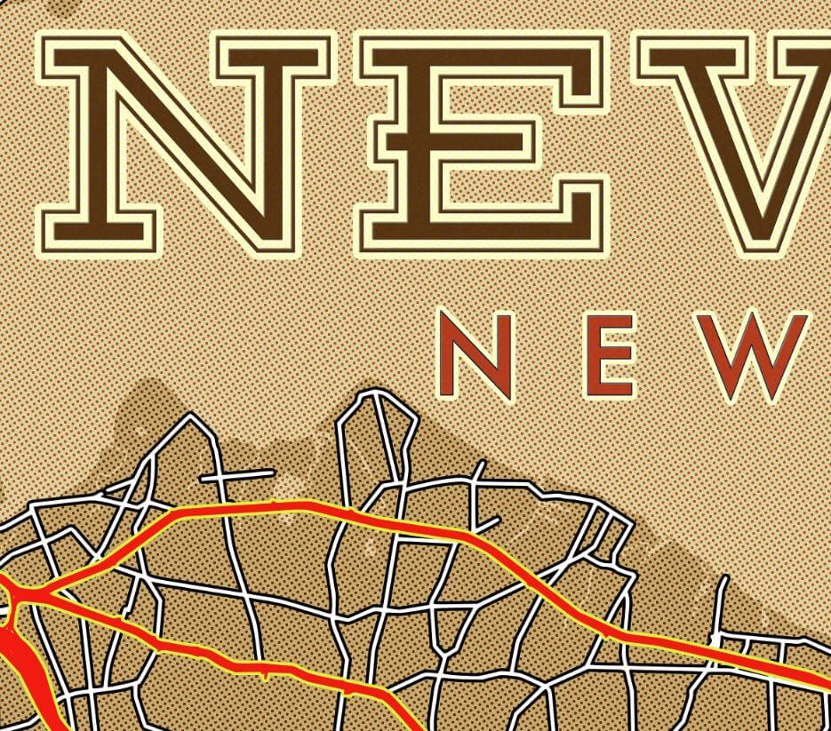 New York City Street Map Art Halftone Poster - Mister Map Designs
